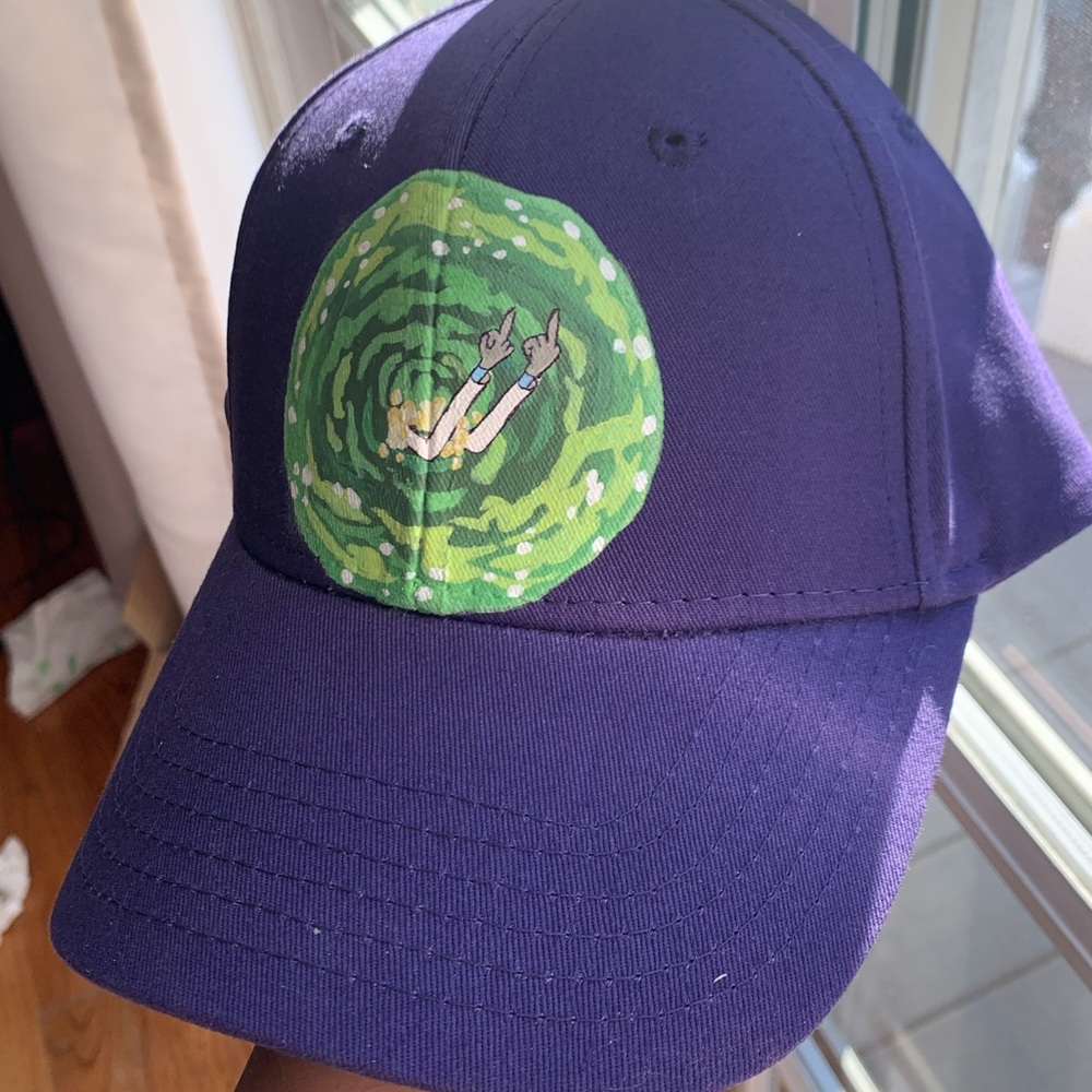 Hand Painted Rick And Morty Portal Hat - Gem